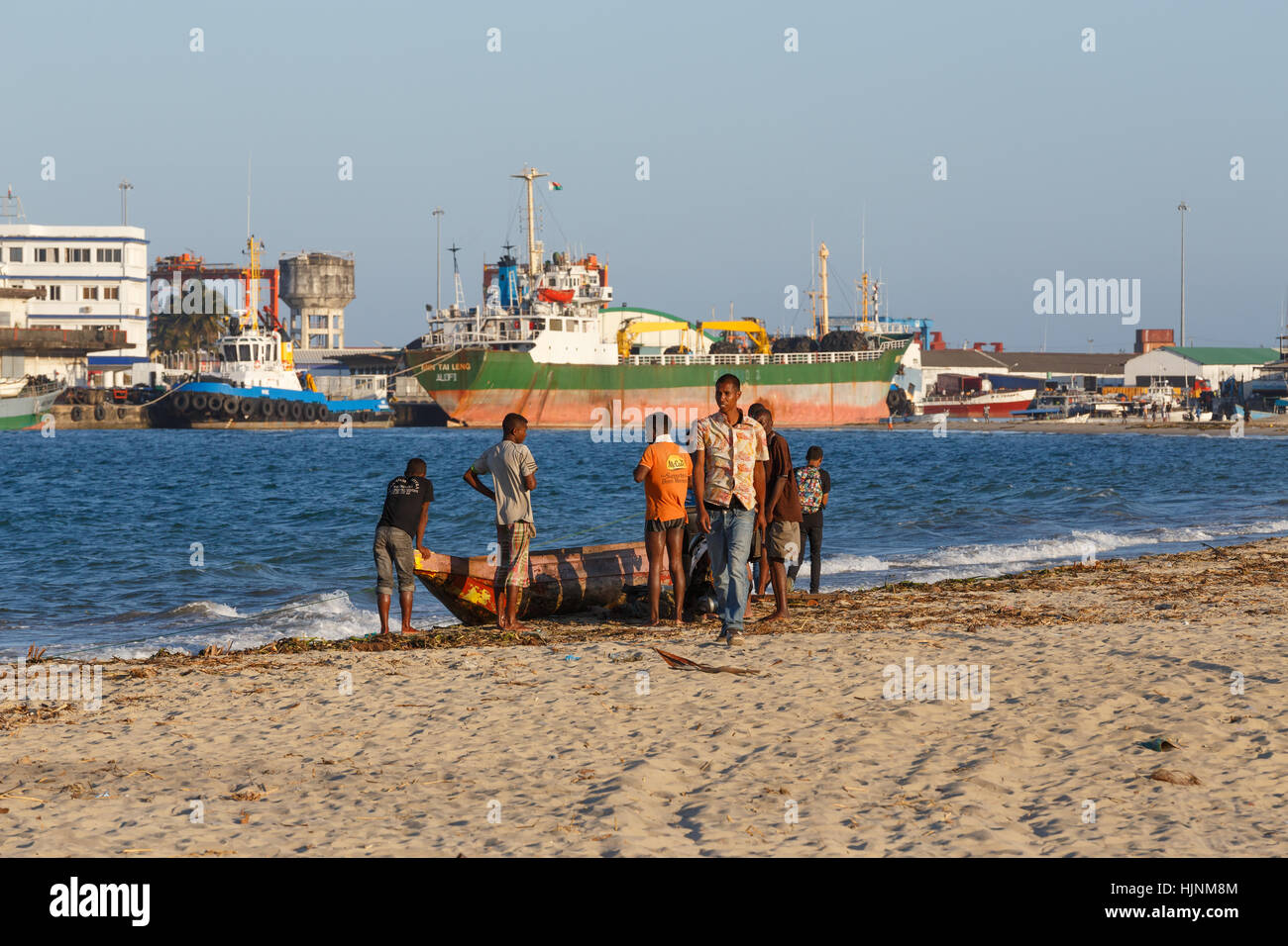 TOAMASINA, MADAGASCAR OCTOBER 17.2016: Malagasy peoples resting on the ...