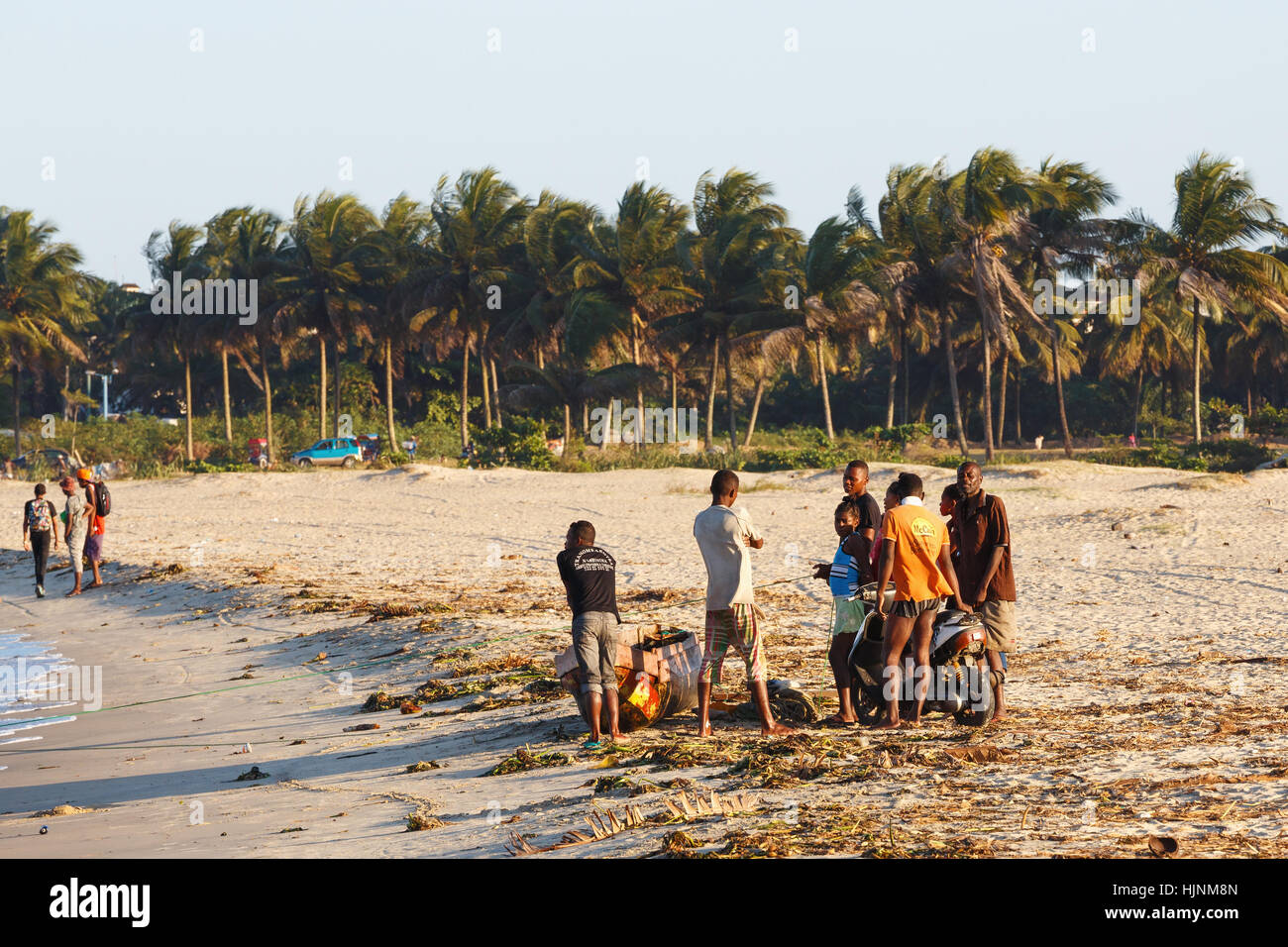 TOAMASINA, MADAGASCAR OCTOBER 17.2016: Malagasy peoples resting on the ...
