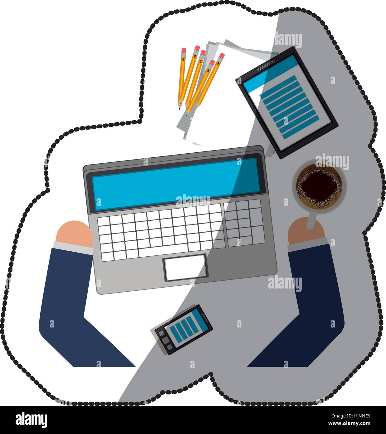 Work and technology concept icon vector illustration graphic design ...