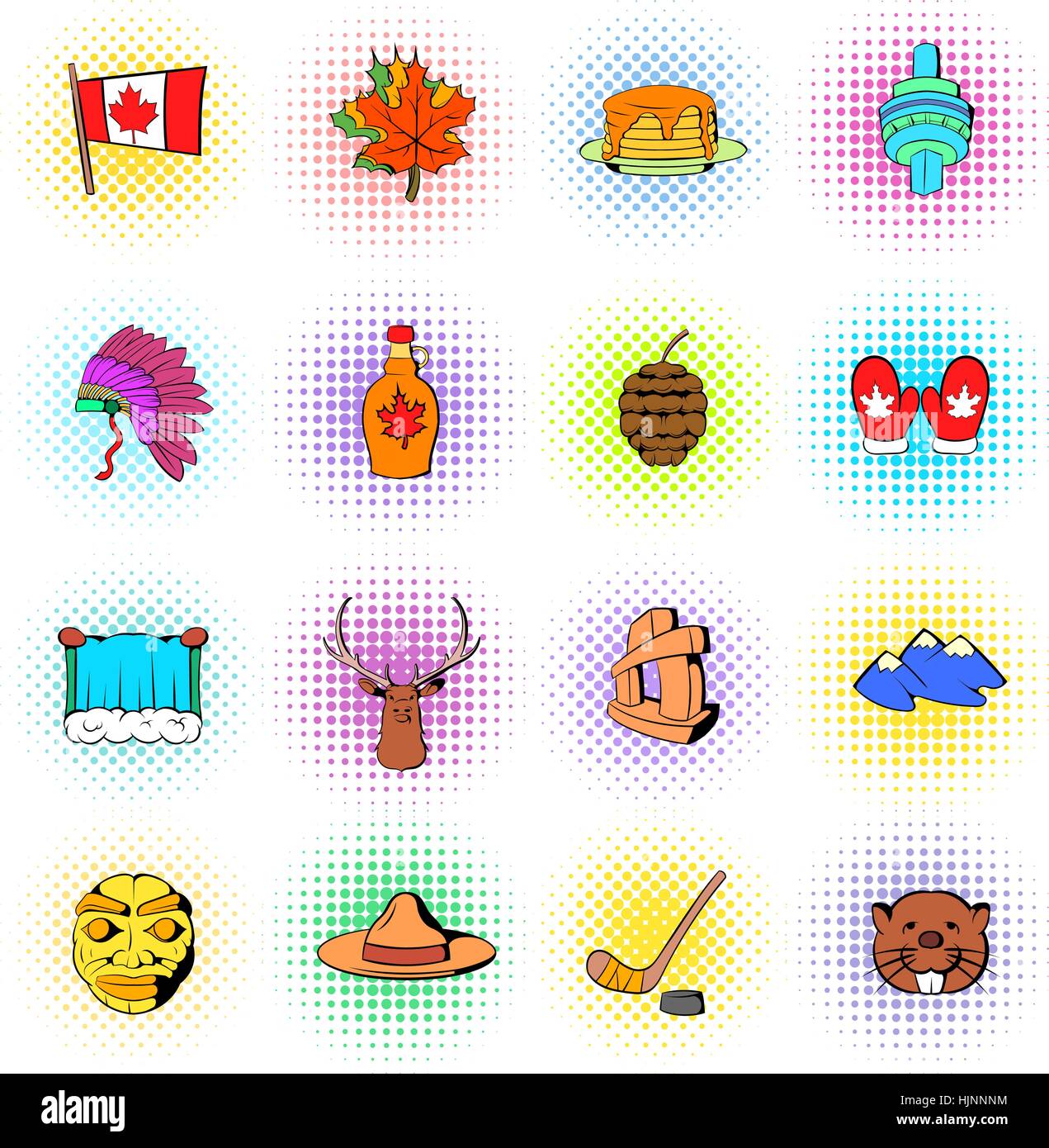 Canada Icons set isolated on white background Stock Vector Image & Art ...