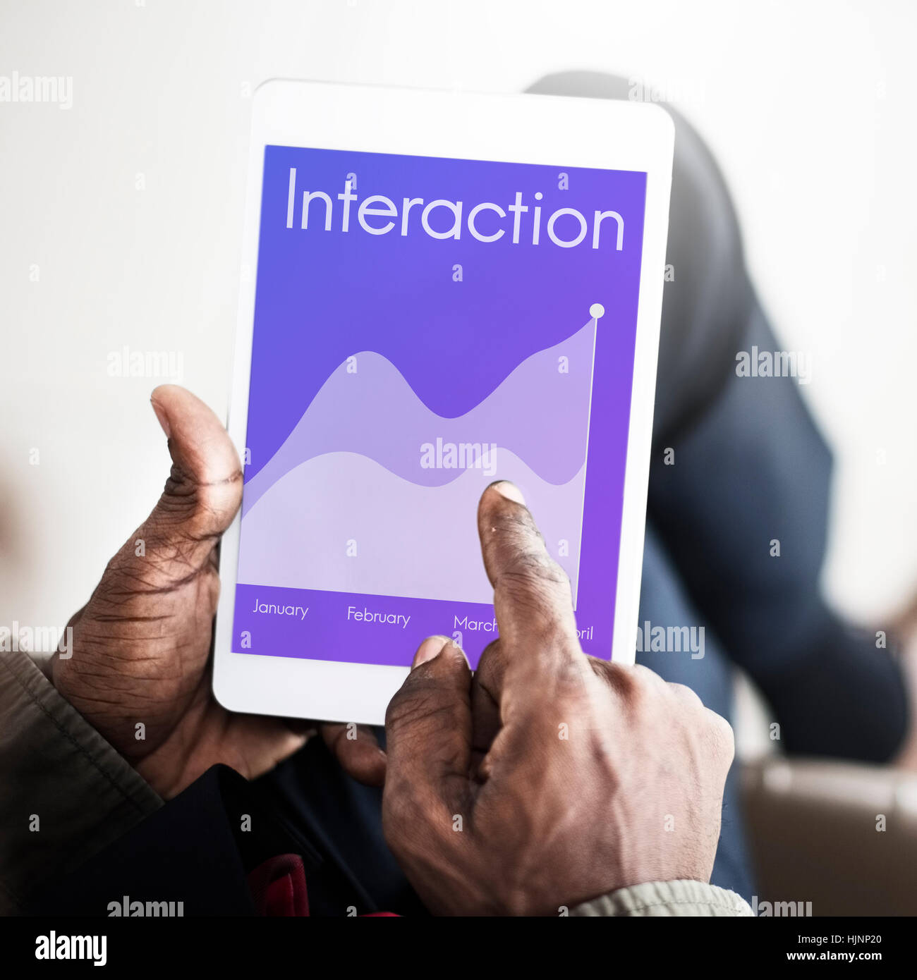Interaction Connection Statistics Chart Concept Stock Photo - Alamy