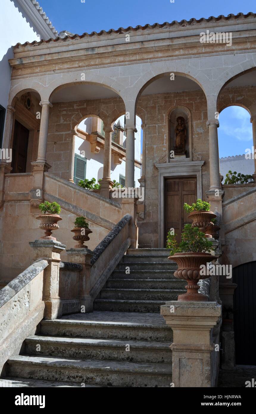stairs, yard, monastery, catholic, mediterran, rise, climb, climbing ...