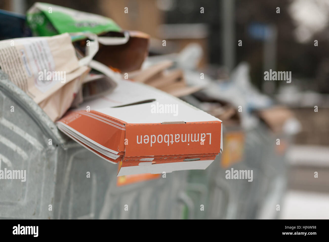 dustbin garbage disposal Stock Photo - Alamy