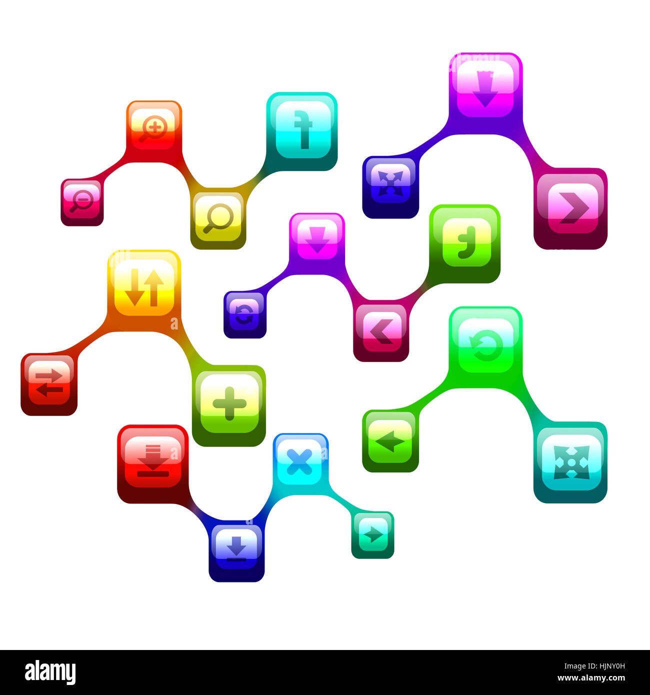 Color sctructure as a symbol of social interconnected network Stock ...
