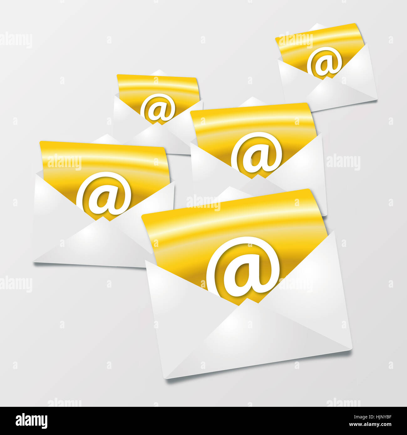 Gold email hi-res stock photography and images - Alamy