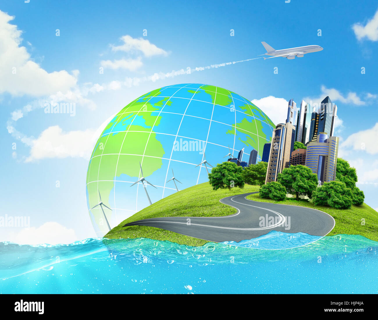 Ecological floating island hi-res stock photography and images - Alamy