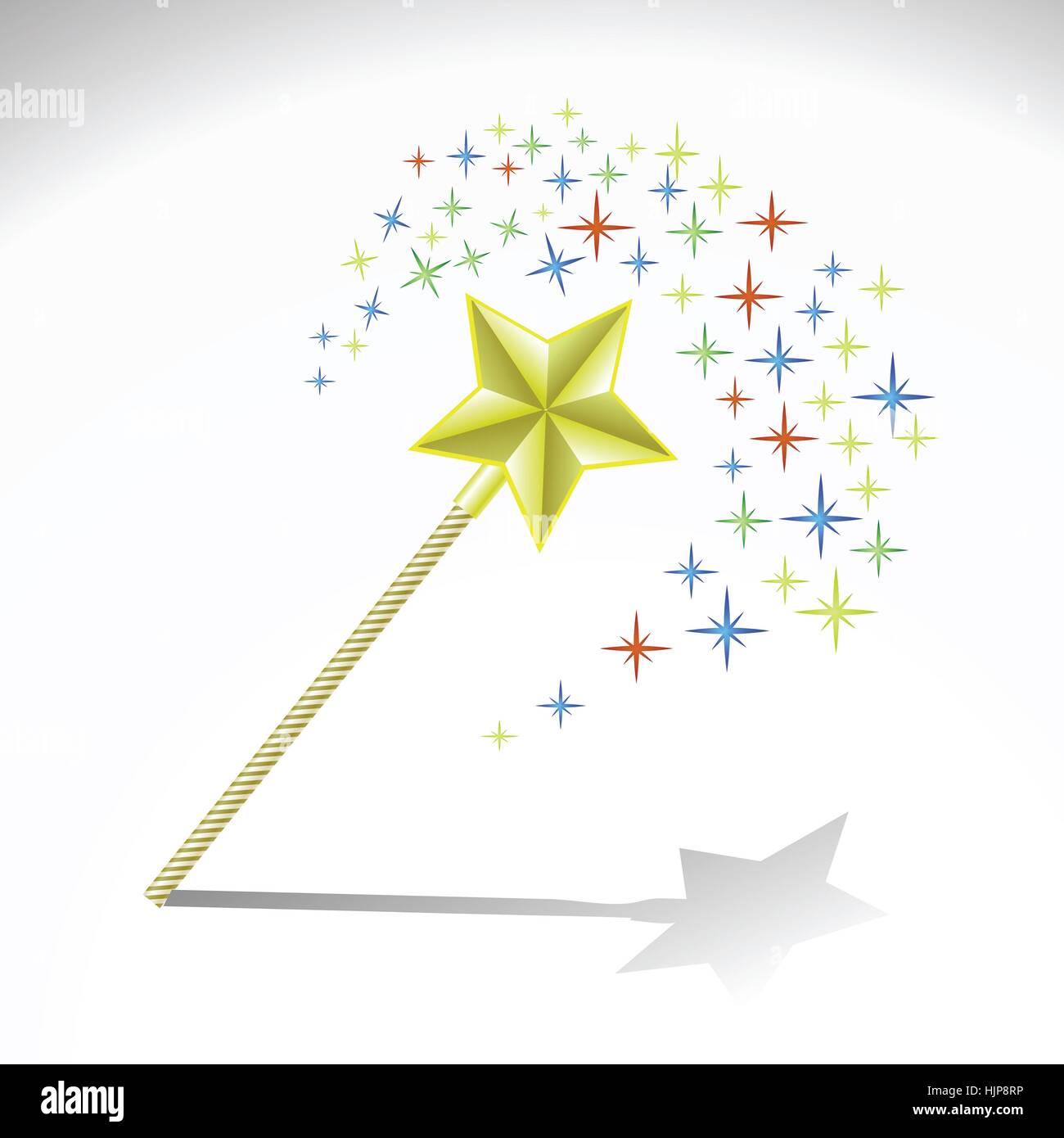 colorful illustration with magic wand for your design Stock Photo - Alamy