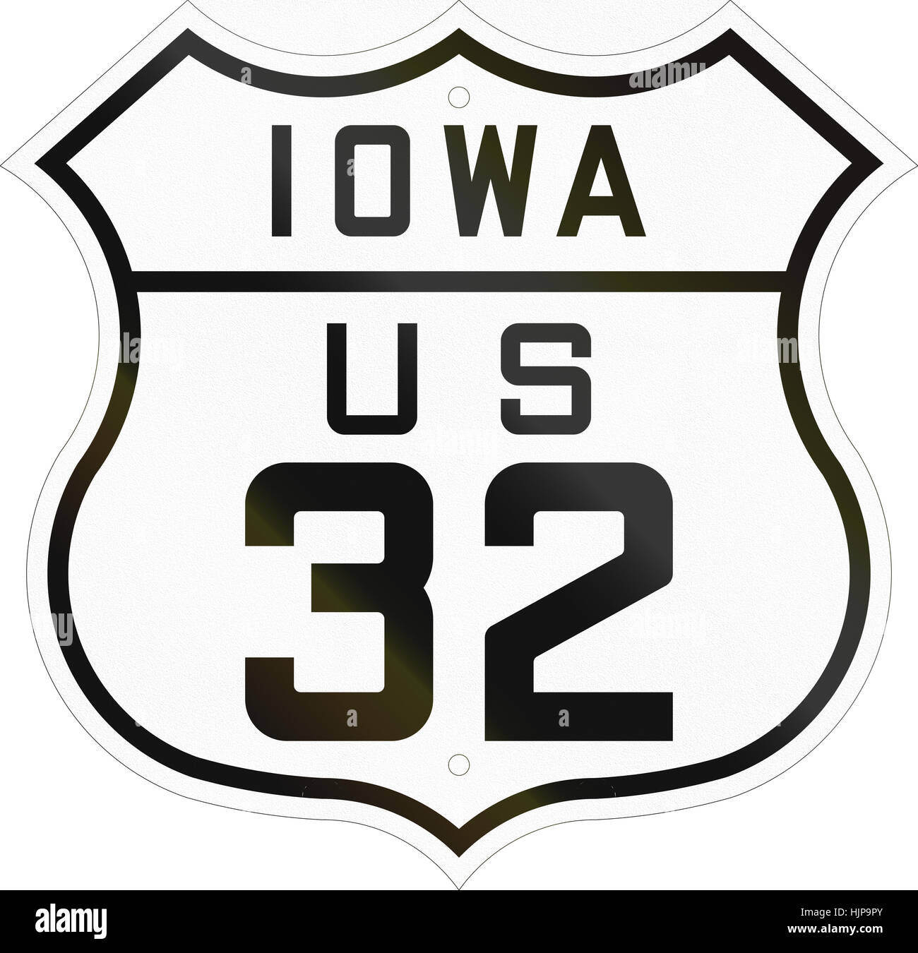 Historic Iowa Highway Route shield from 1926 used in the US Stock Photo ...