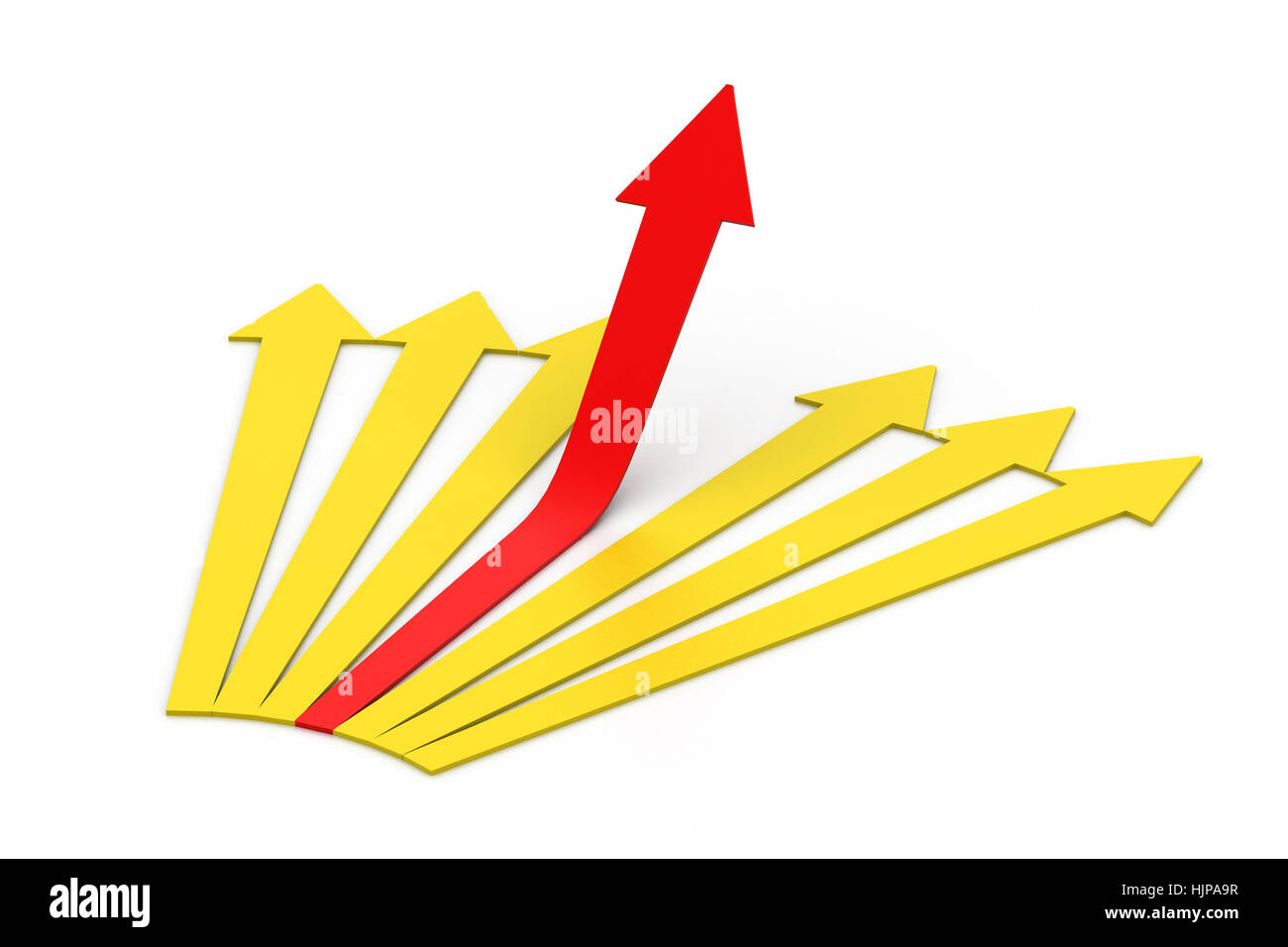 Arrow moving up Stock Photo - Alamy