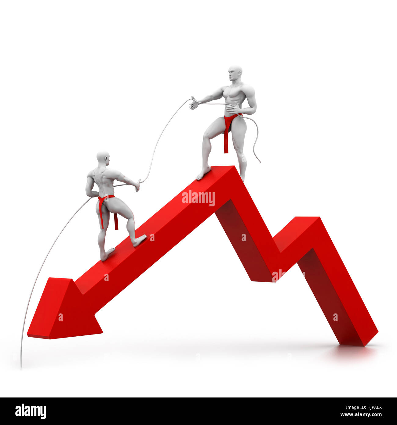 3d business man up ladder for success Cut Out Stock Images & Pictures ...