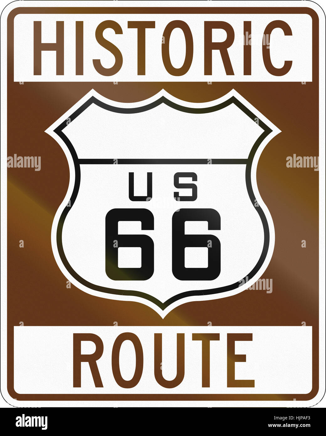 United states Route shield of the historic Route 66 Stock Photo - Alamy