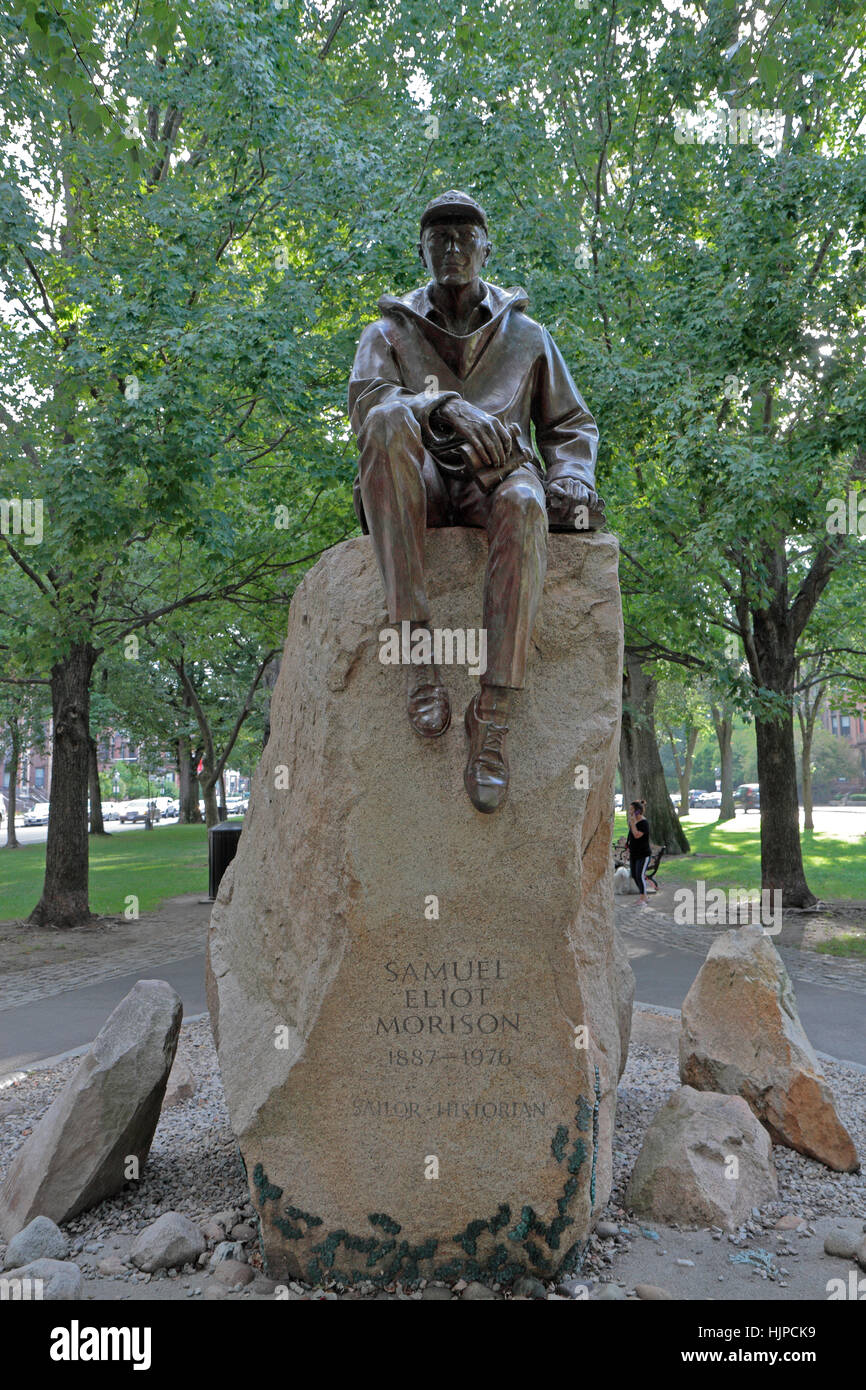 The Samuel Eliot Morison memorial on Commonwealth Avenue Mall, Boston ...