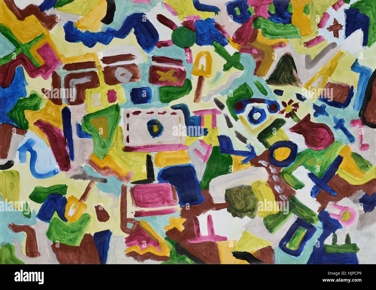 Abstract colorful hand painted background Stock Photo - Alamy