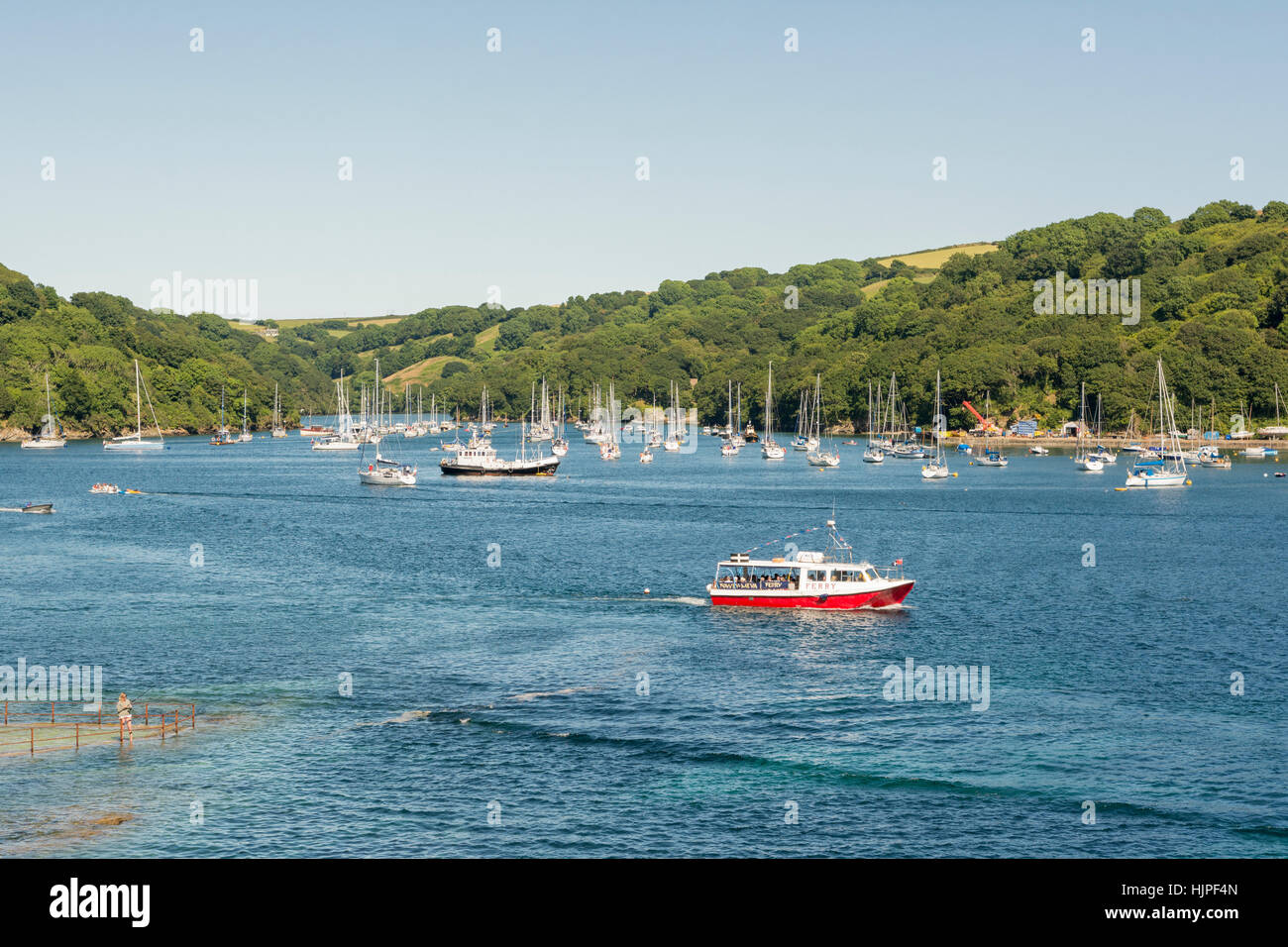 In the middle backgrpount. the stretch of water known as Pont Pill, an ...
