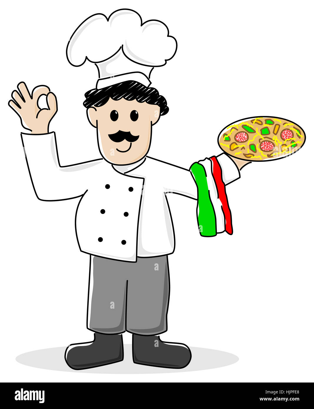 Cartoon pizza chef funny Cut Out Stock Images & Pictures - Alamy