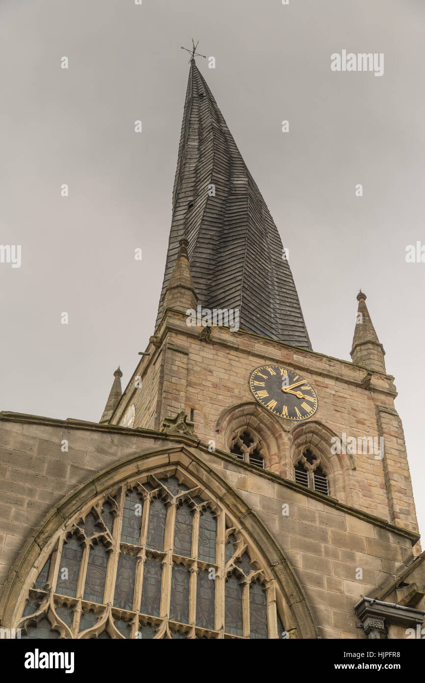 Chesterfield Church (Saint Mary and All Saints) is in the town of ...