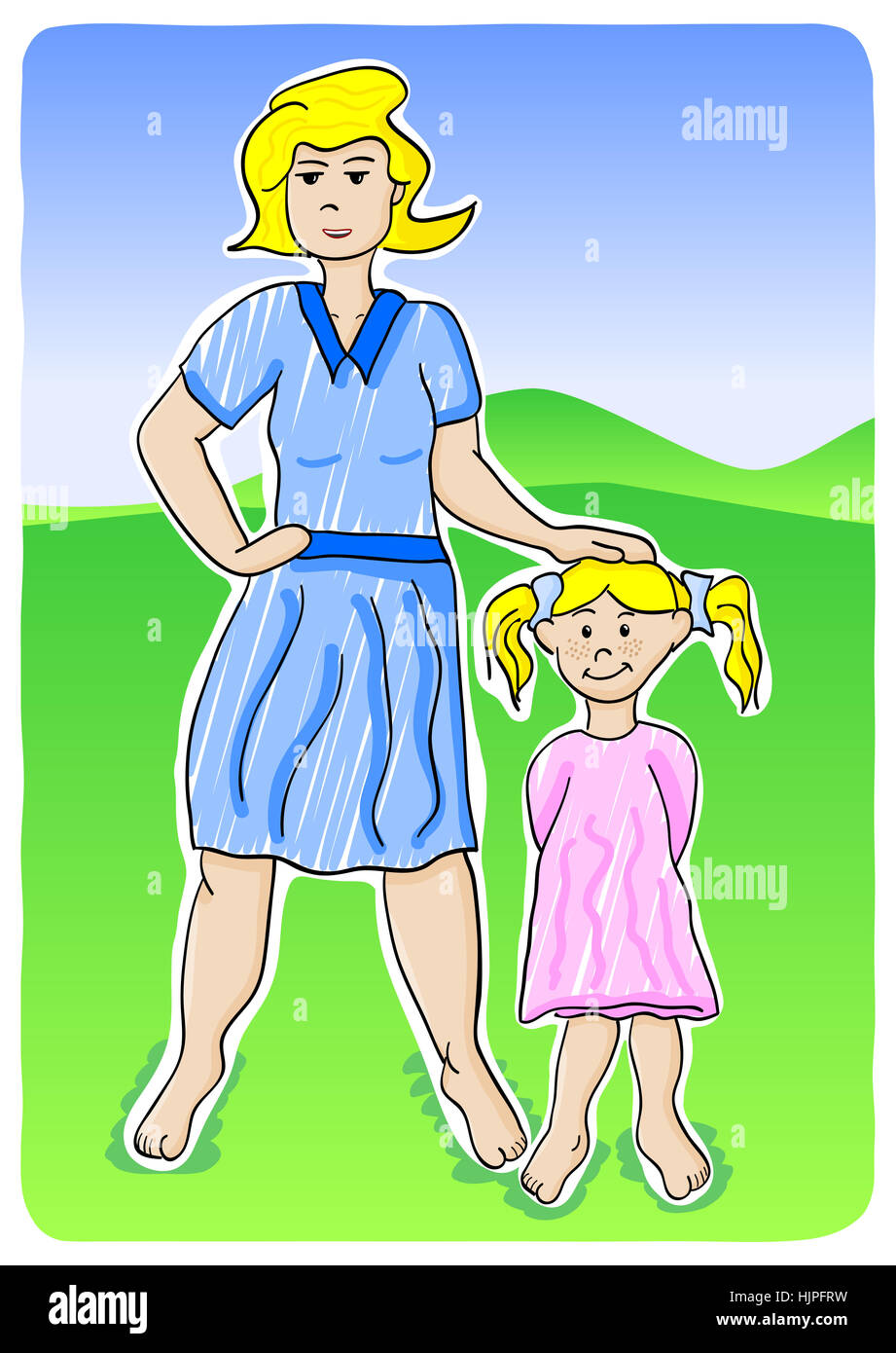 Cartoon mother female woman image hi-res stock photography and images ...