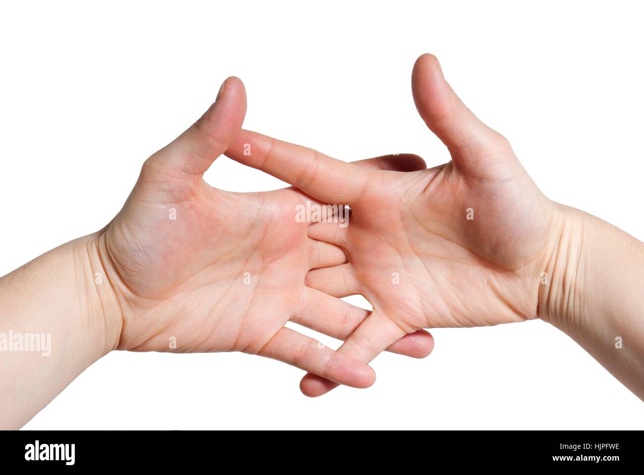 two hand which hold each other, isolated Stock Photo - Alamy