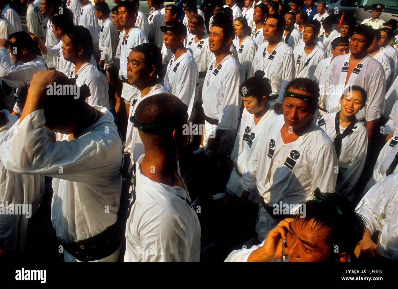 Fukagawa Hachiman Matsuri (festival-august).Mikoshi Procession. Bearers ...