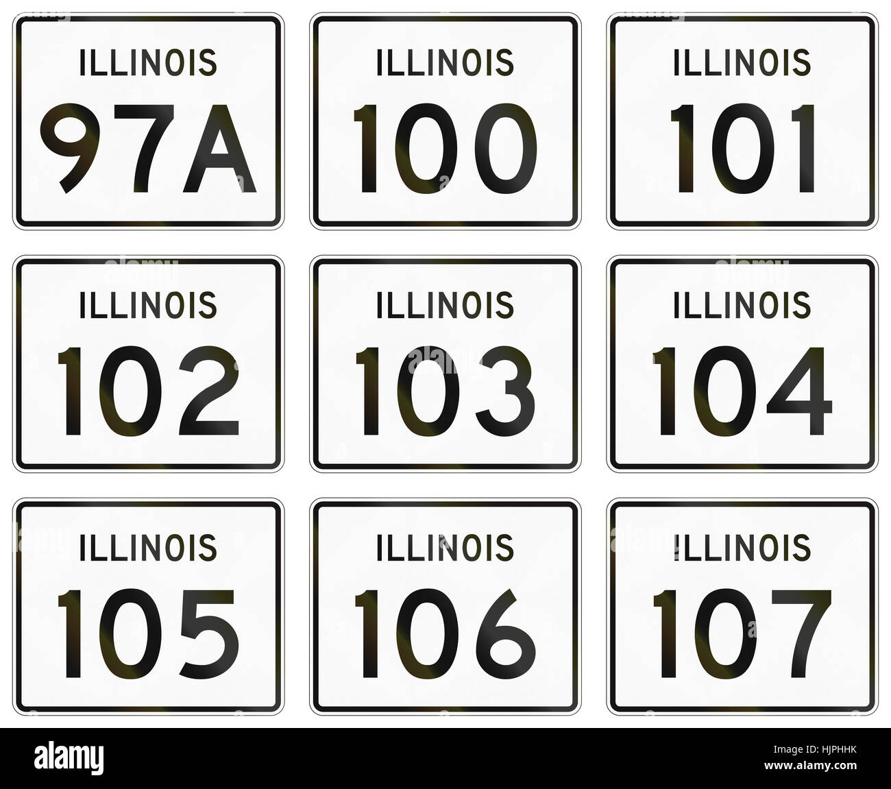 Collection of Illinois Route shields used in the United States Stock ...