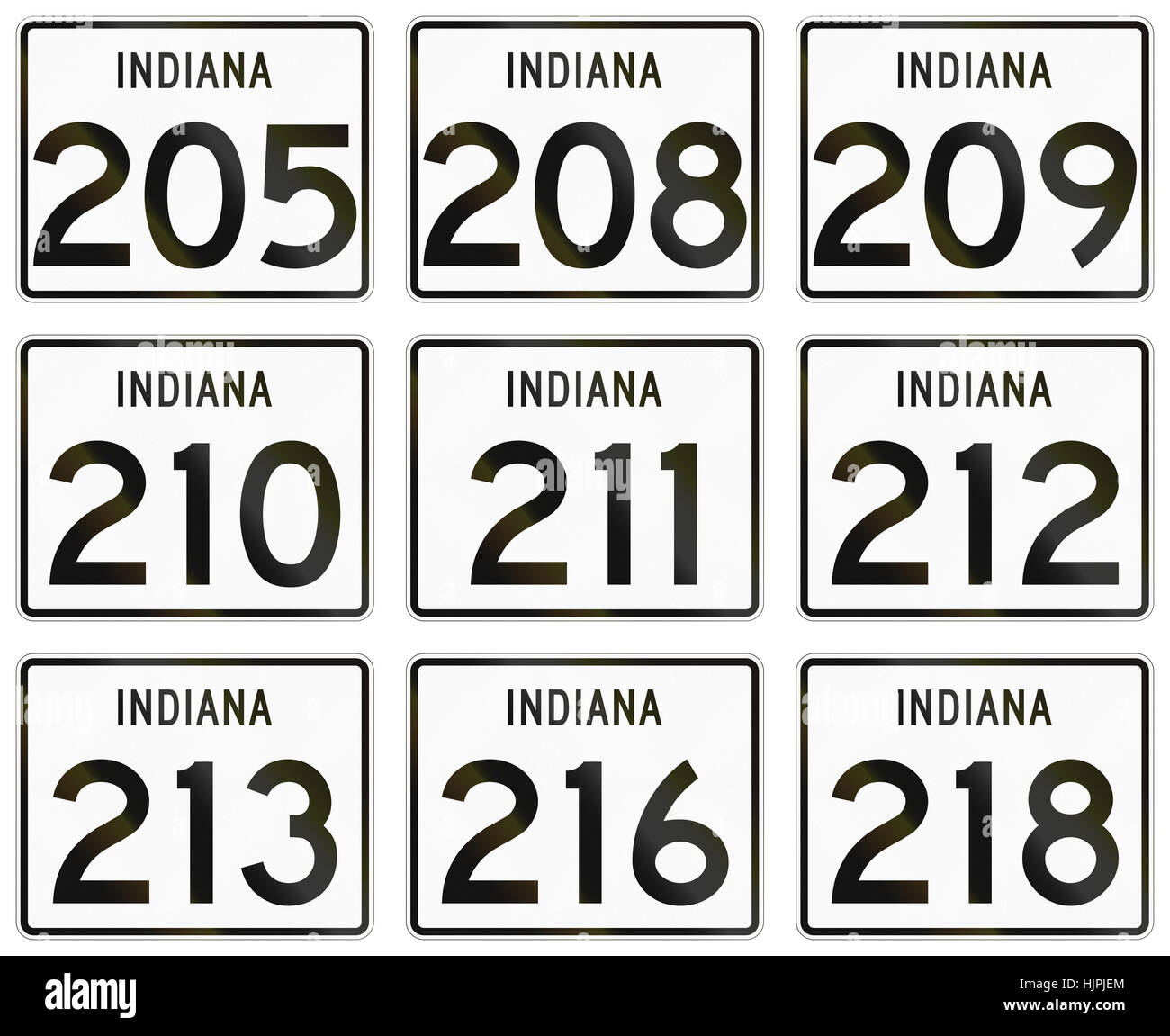 Collection of Indiana Route shields used in the United States Stock ...