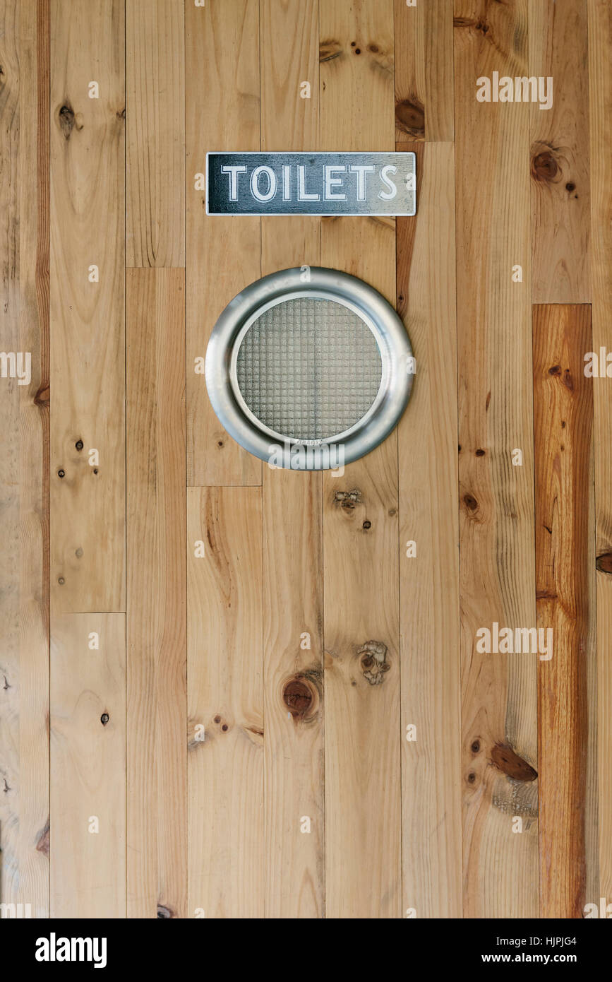 WC toilet wooden door.Wood texture Stock Photo - Alamy