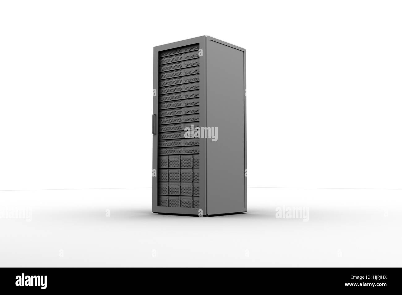 Rack of servers on white background Stock Photo - Alamy
