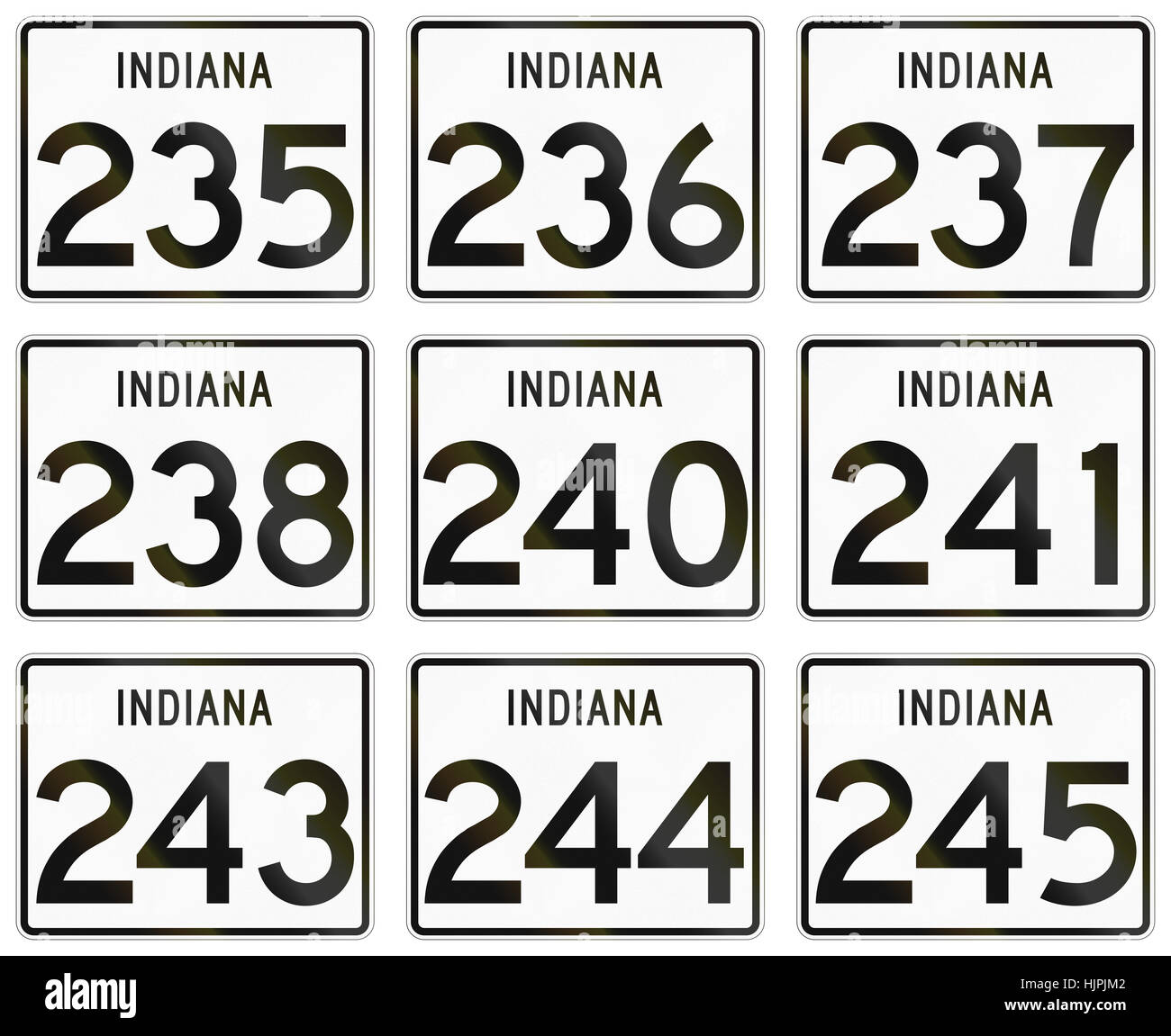 Collection of Indiana Route shields used in the United States Stock ...