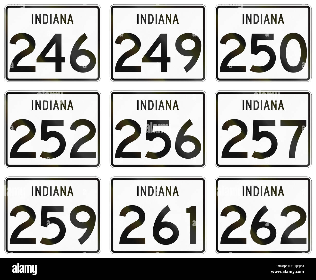 Collection of Indiana Route shields used in the United States Stock ...