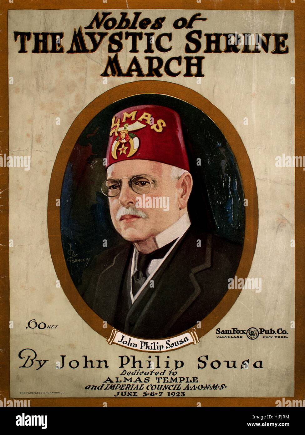 Sheet music cover image of the song 'Nobles of the Mystic Shrine March ...