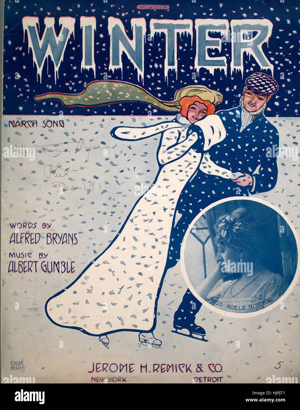 Sheet music cover image of the song 'Winter March Song Popular Edition ...