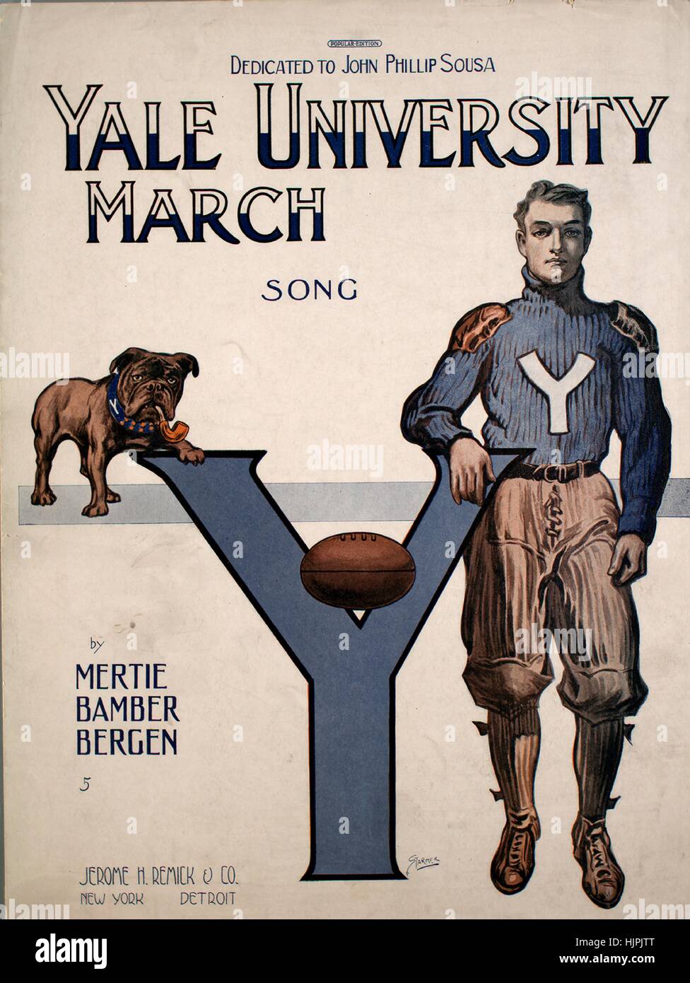 Sheet music cover image of the song 'Yale University March Song Popular ...