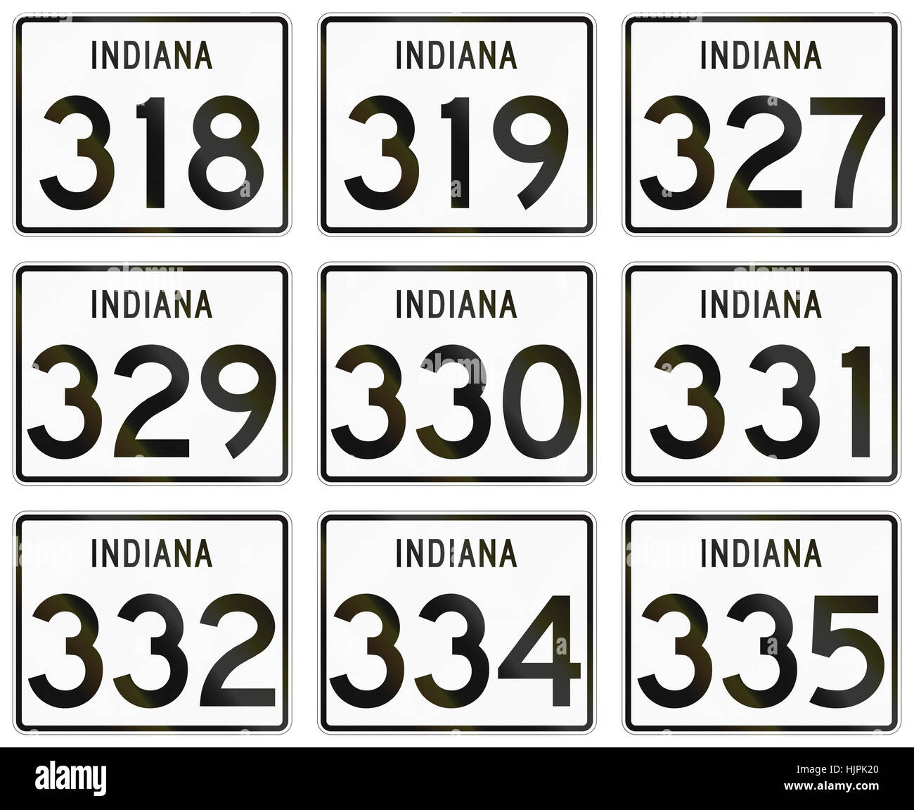 Collection of Indiana Route shields used in the United States Stock ...