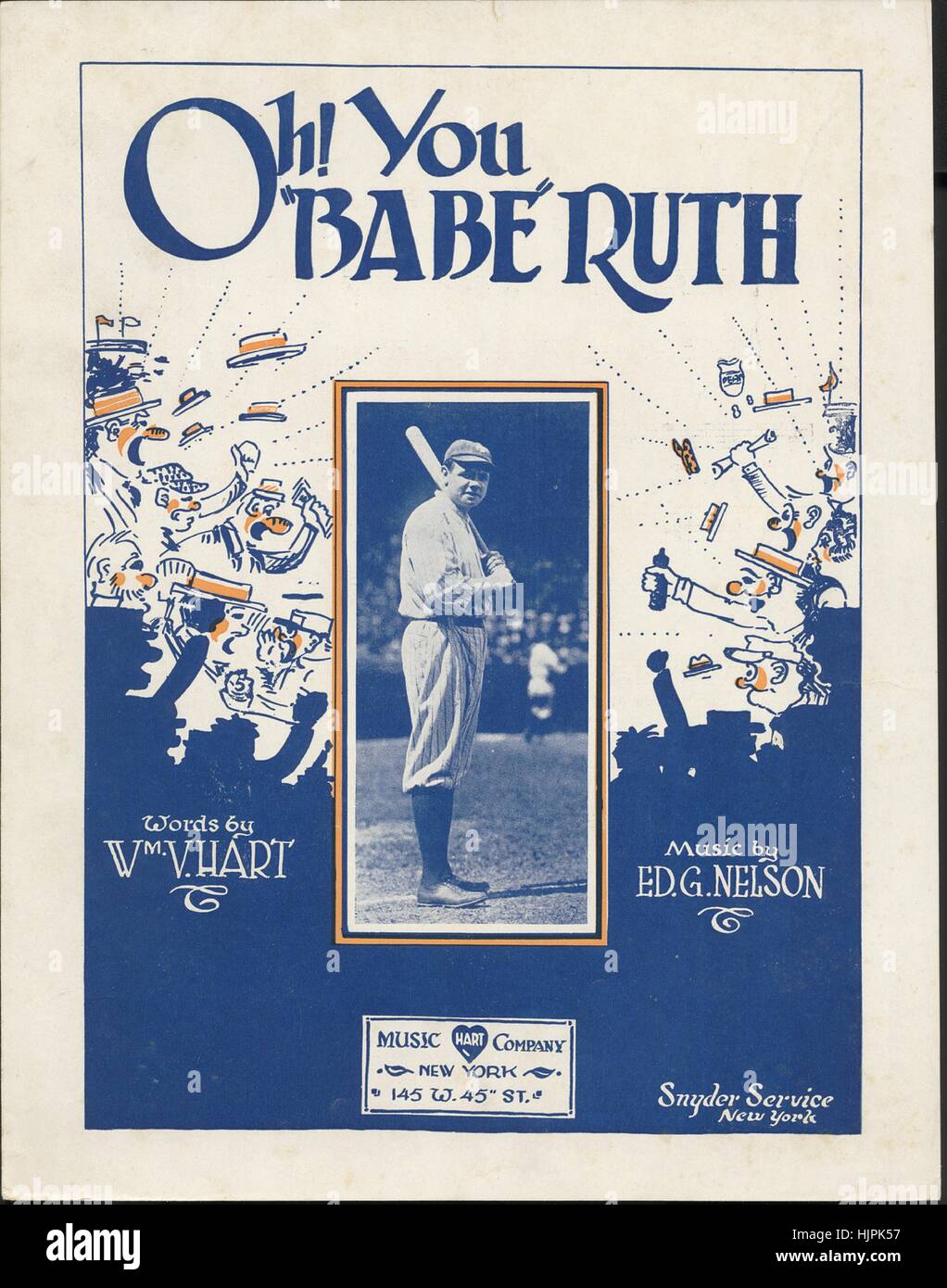 Sheet music cover image of the song 'Oh! You 'Babe' Ruth', with ...