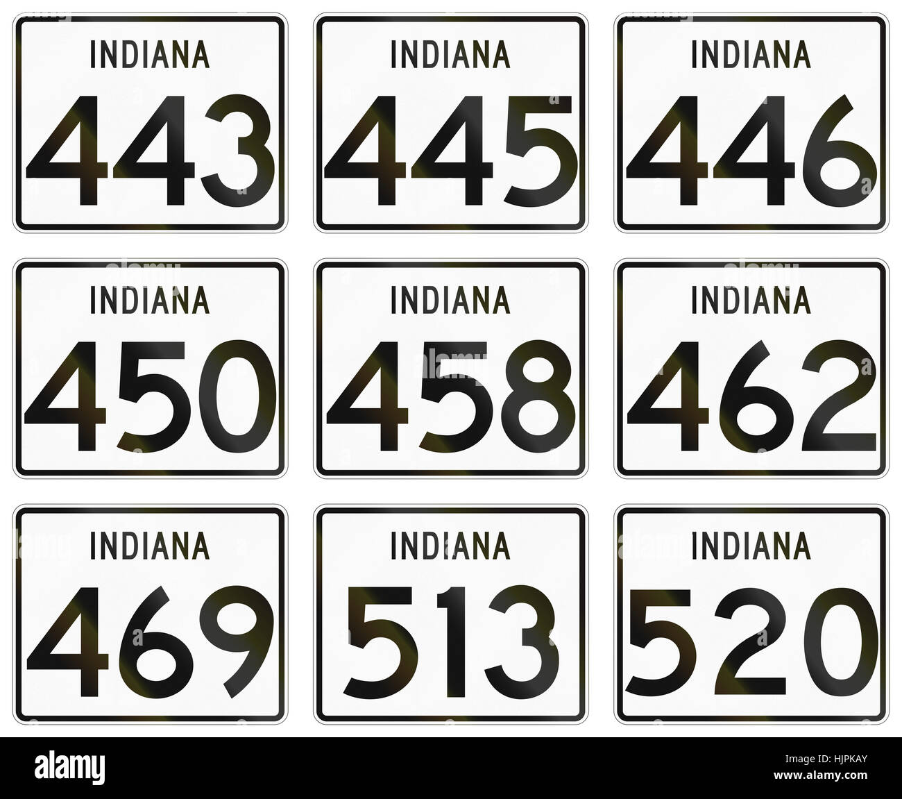 Collection of Indiana Route shields used in the United States Stock ...