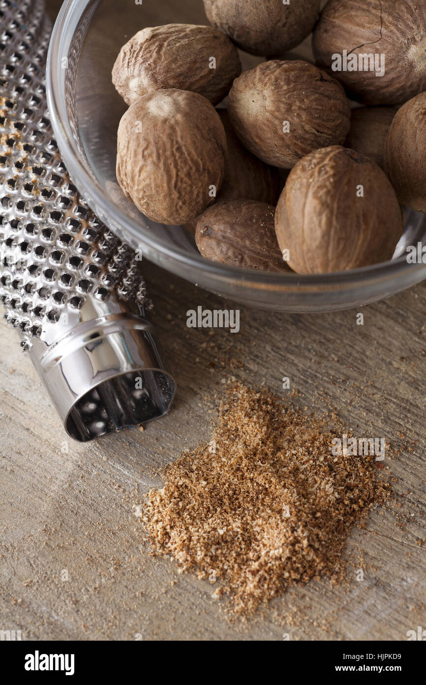 nutmeg in a dish Stock Photo - Alamy