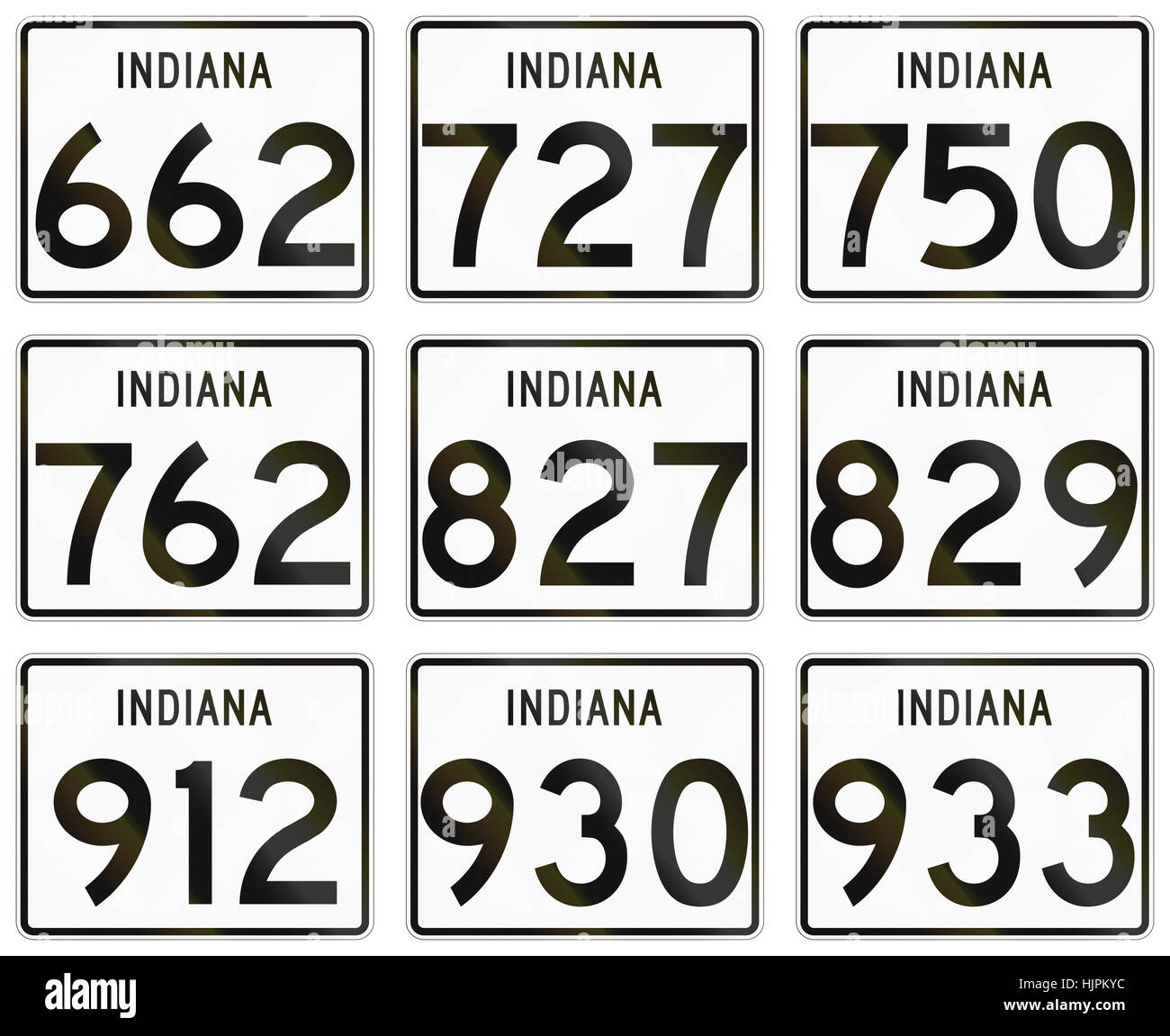 Collection of Indiana Route shields used in the United States Stock ...