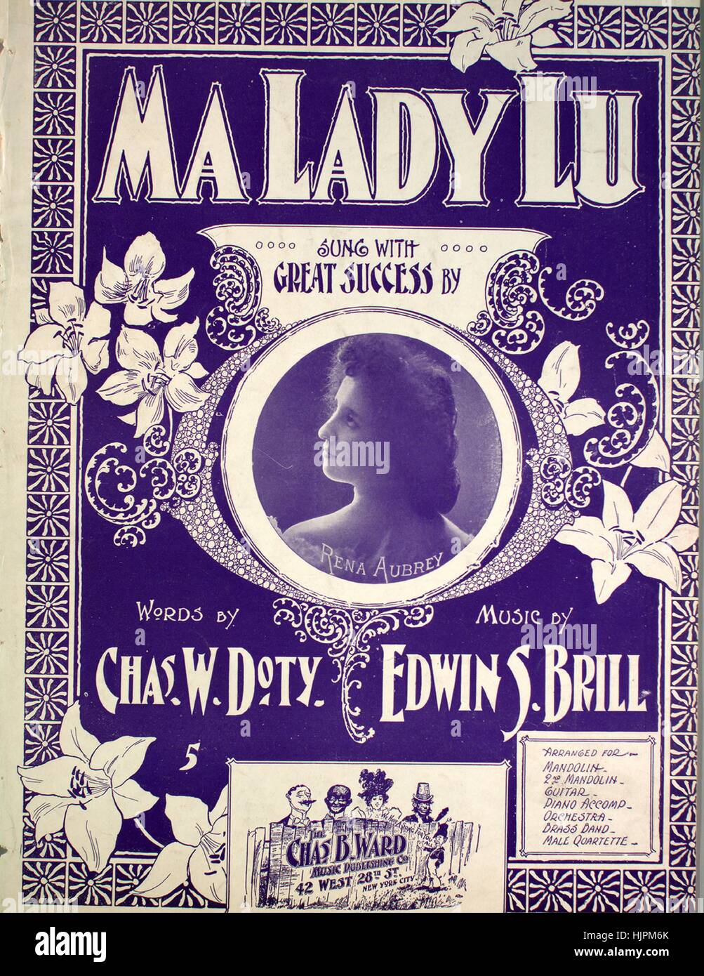 Sheet music cover image of the song 'Ma Lady Lu', with original ...