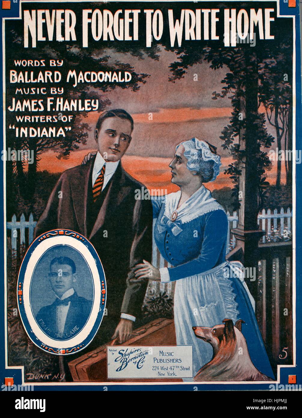 Sheet music cover image of the song 'Never Forget To Write Home', with ...