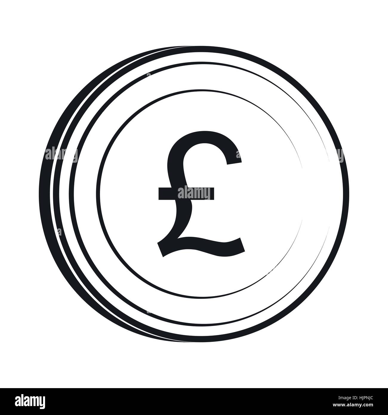 Money pound icon in simple style isolated on white background Stock ...