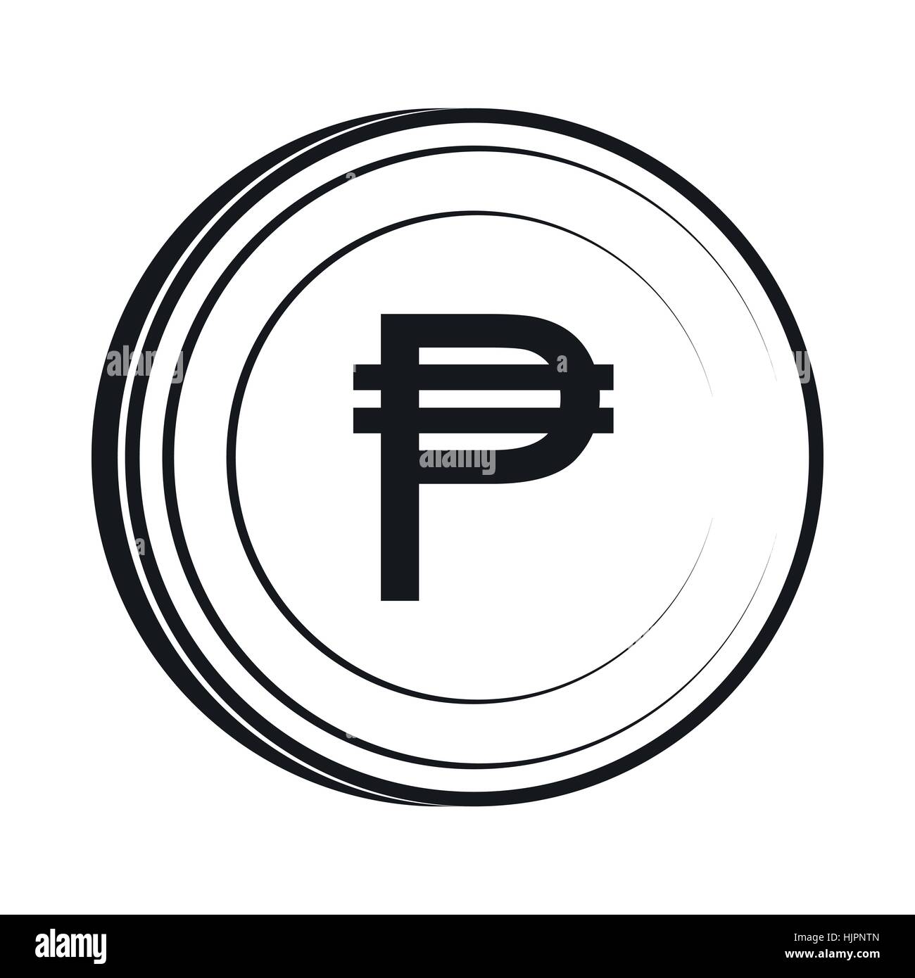 Peso icon in simple style isolated on white background Stock Vector ...