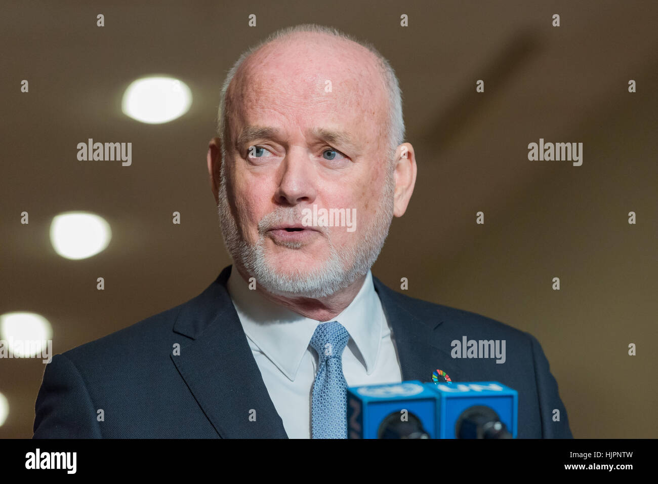New York, United States. 24th Jan, 2017. UN General Assembly President ...