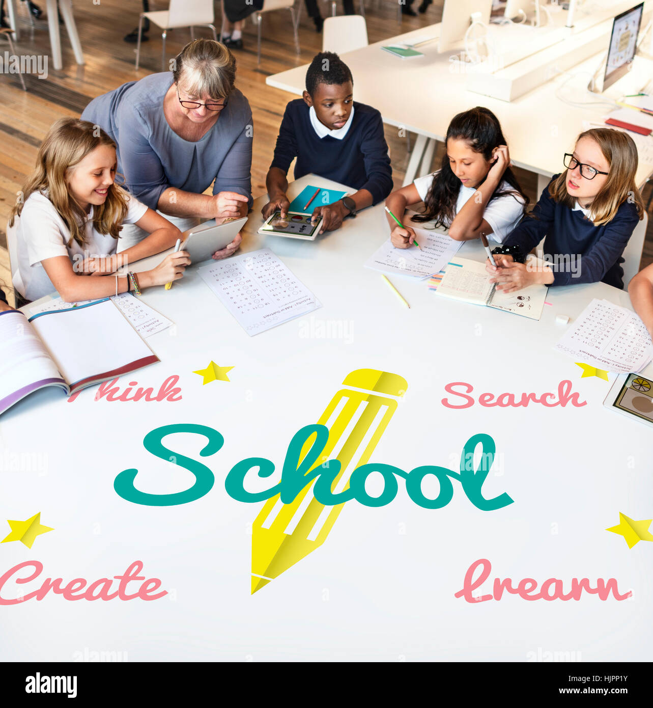 School Knowledge Study Pencil Concept Stock Photo - Alamy