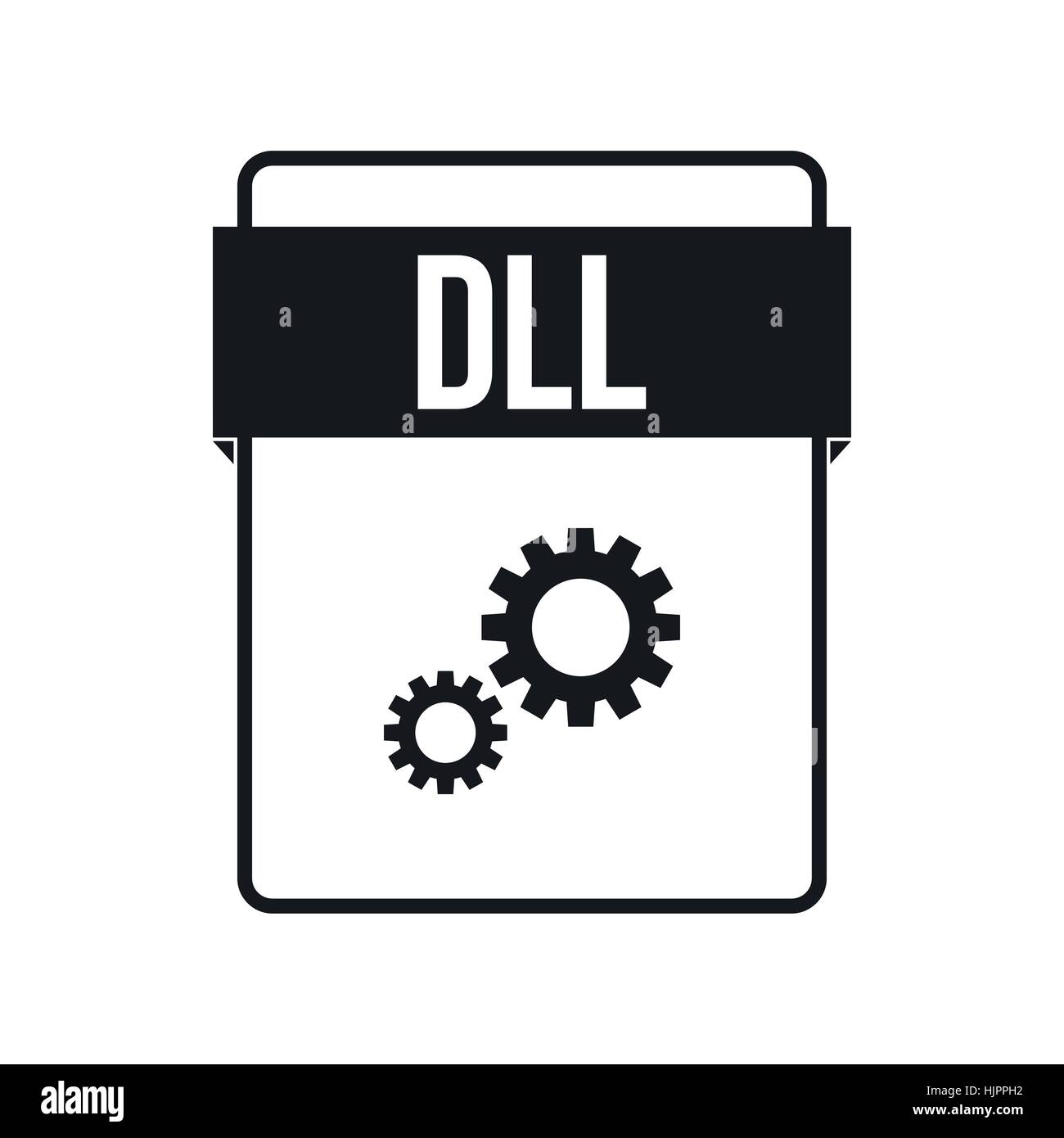 DLL file icon in simple style on a white background Stock Vector Image ...