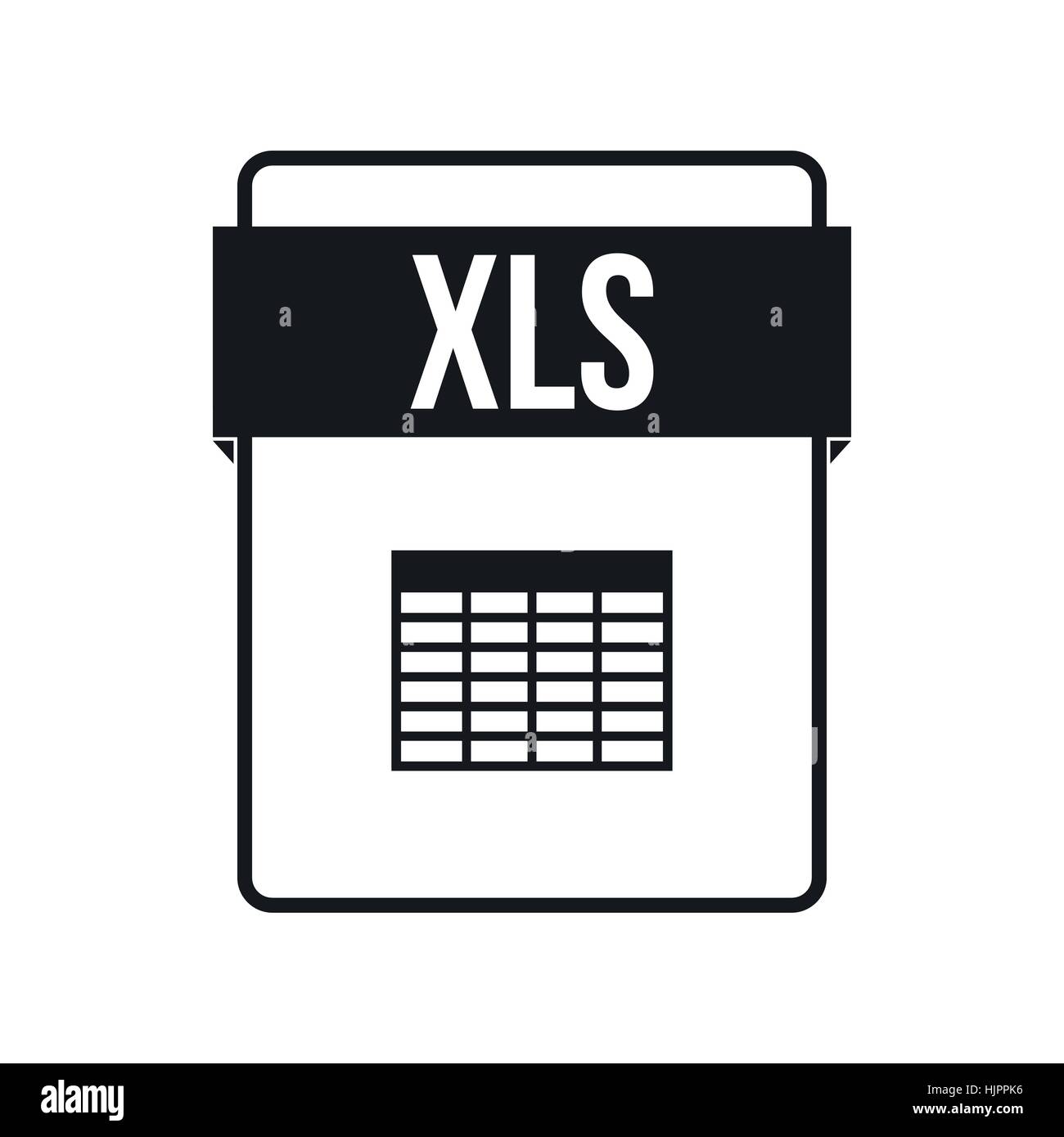 XLS file icon in simple style on a white background Stock Vector Image ...