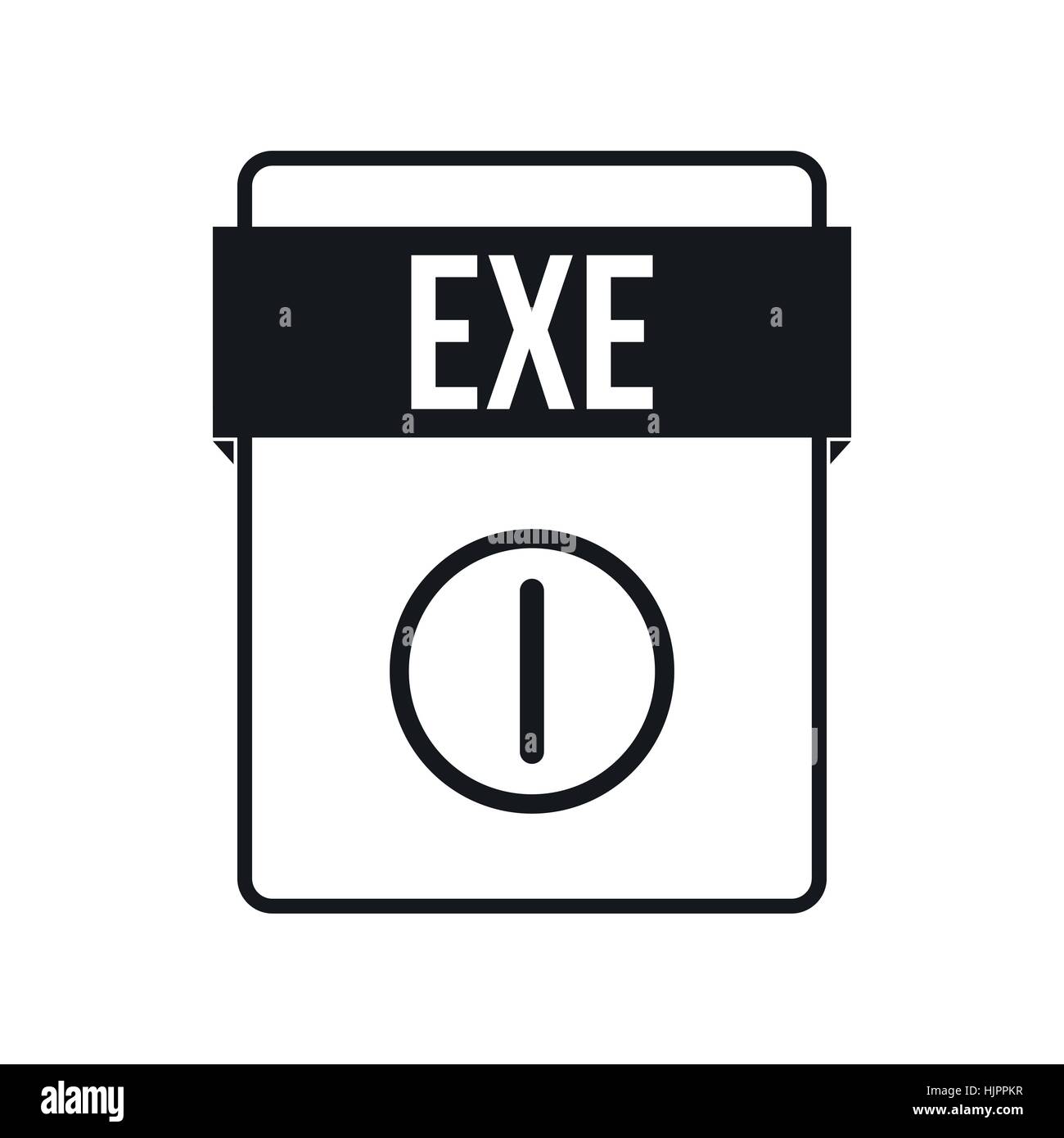 EXE file icon in simple style on a white background Stock Vector Image ...