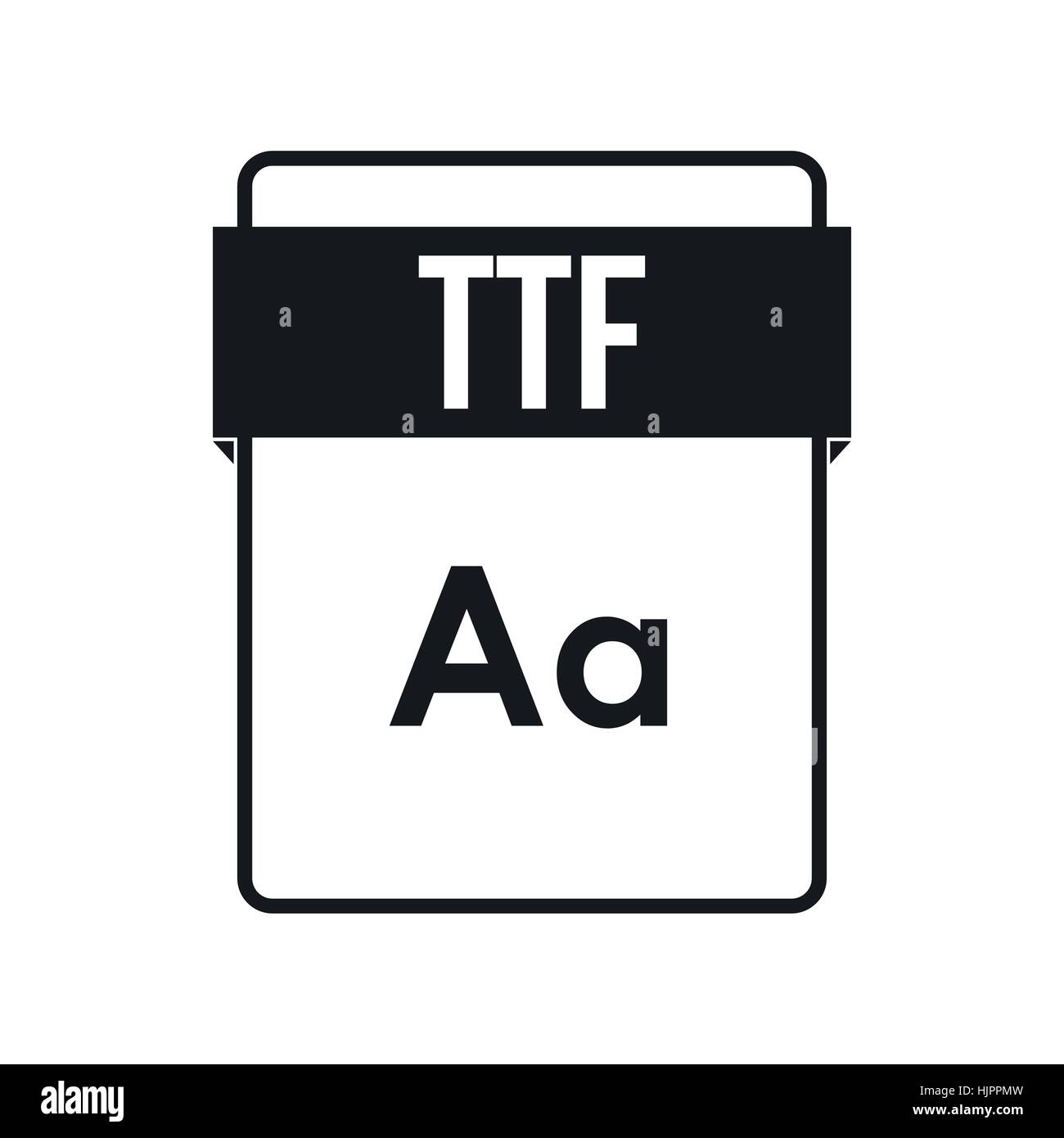 TTF file icon icon in simple style on a white background Stock Vector ...