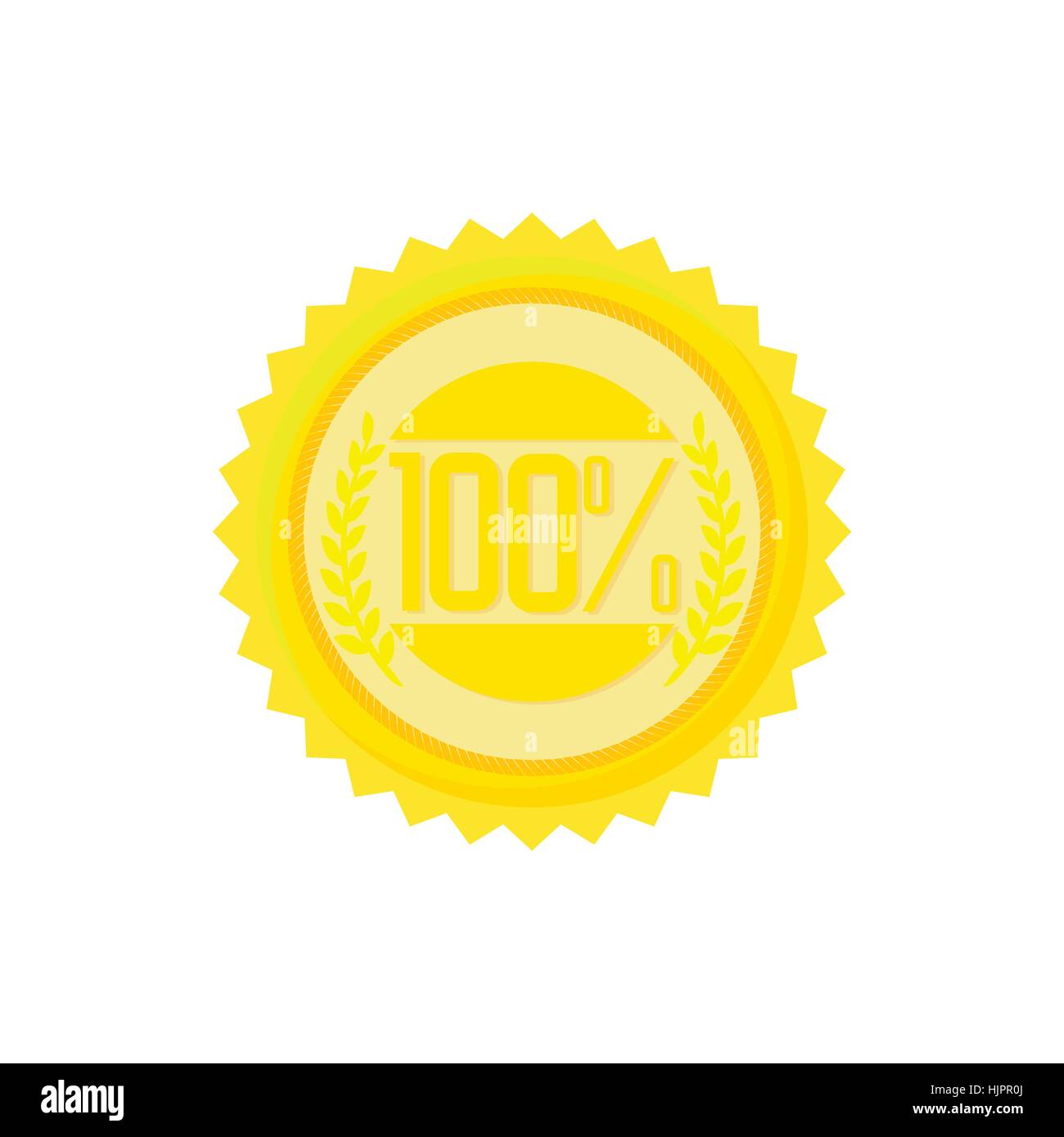 Satisfaction guarantee label icon in cartoon style on a white ...