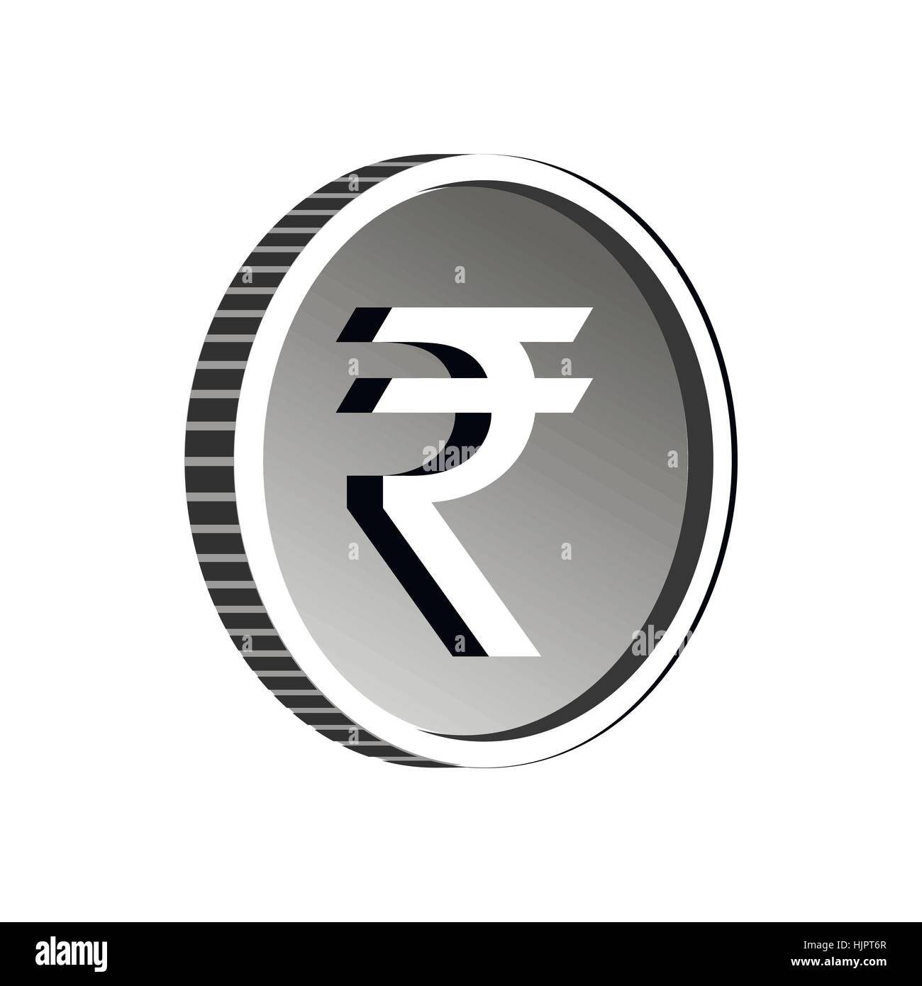 Indian rupee sign icon in simple style isolated on white background ...