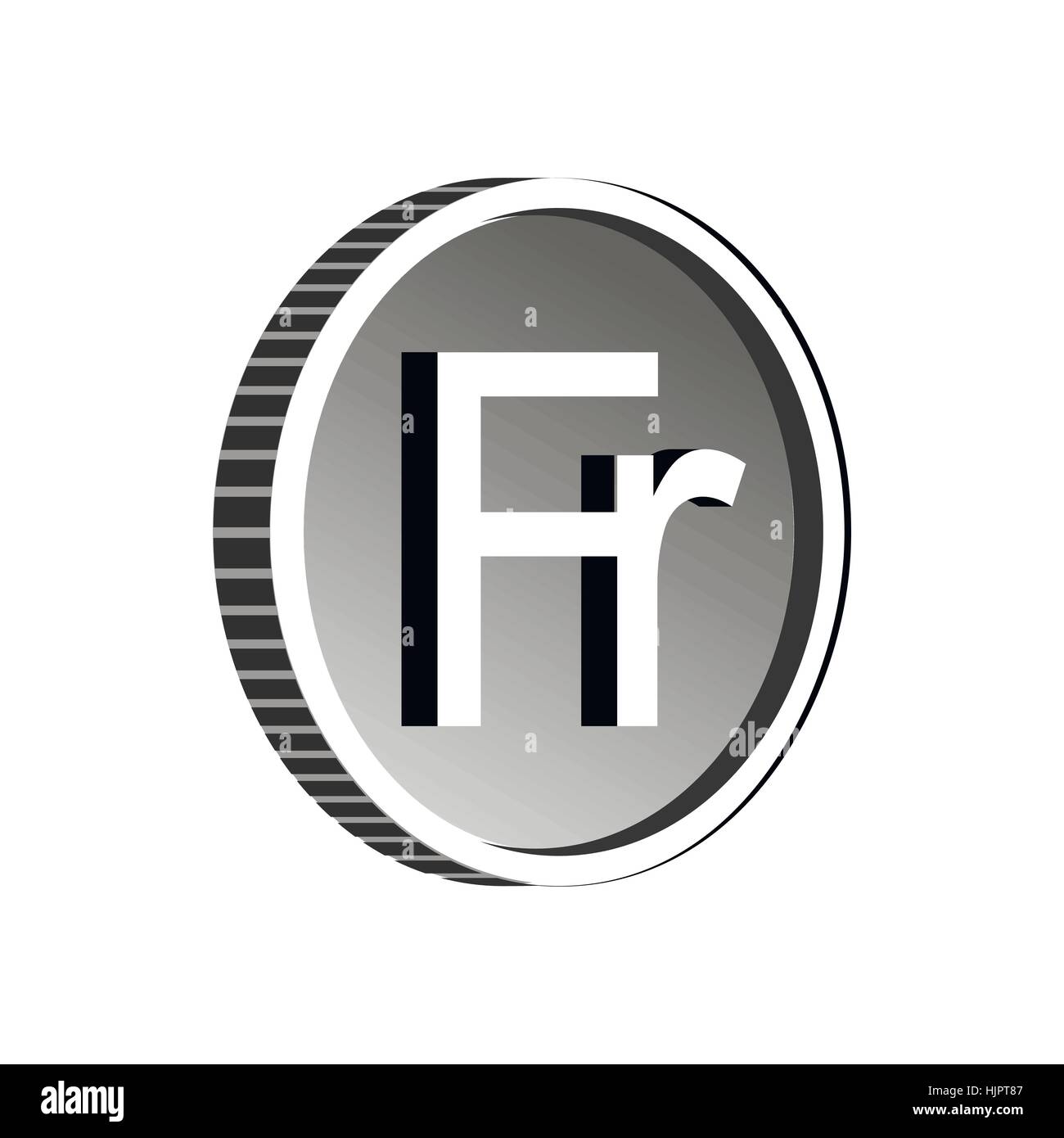 Currency of Switzerland franc icon in simple style isolated on white ...